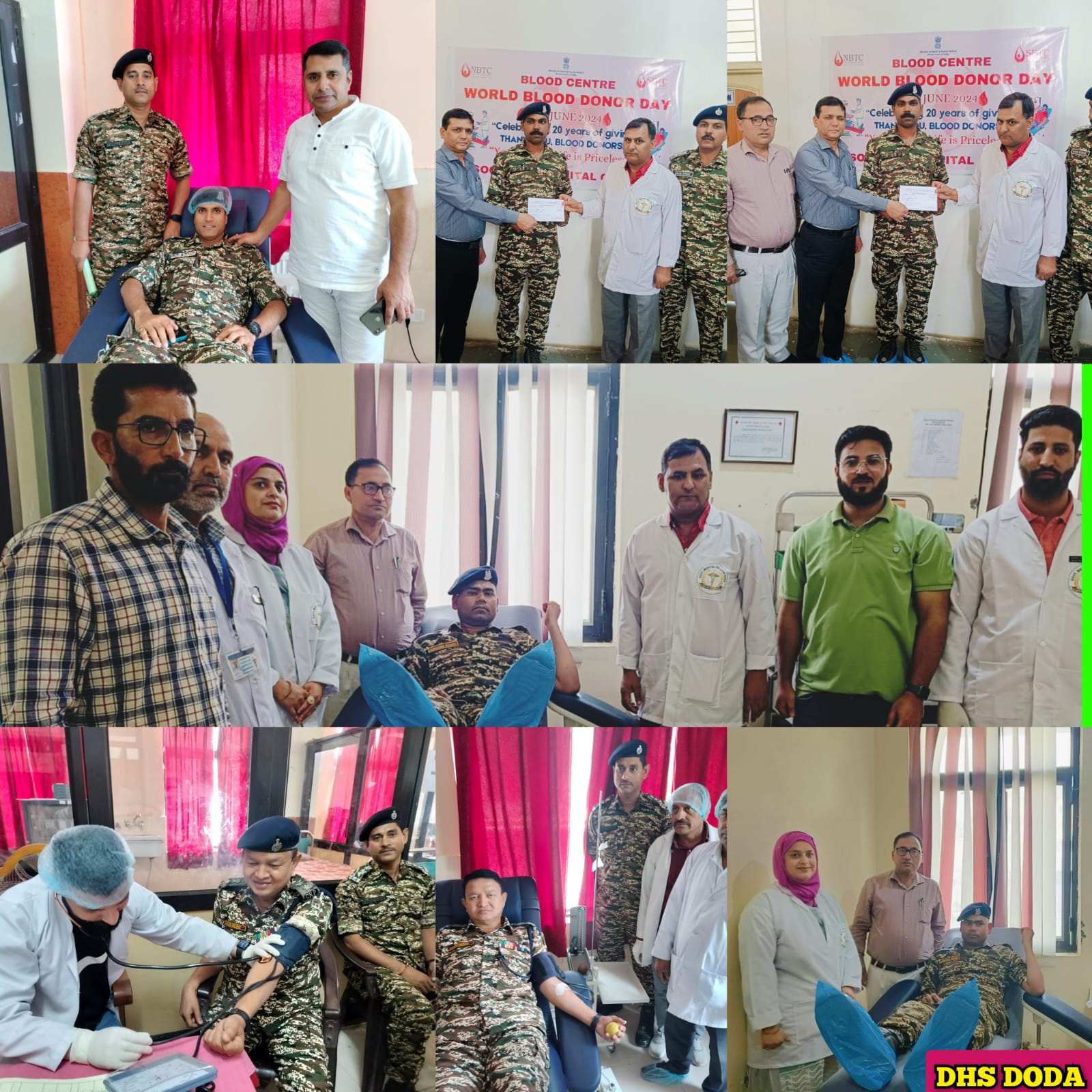 Blood donation camp held at AH GMC Doda, SDH Bhaderwah
